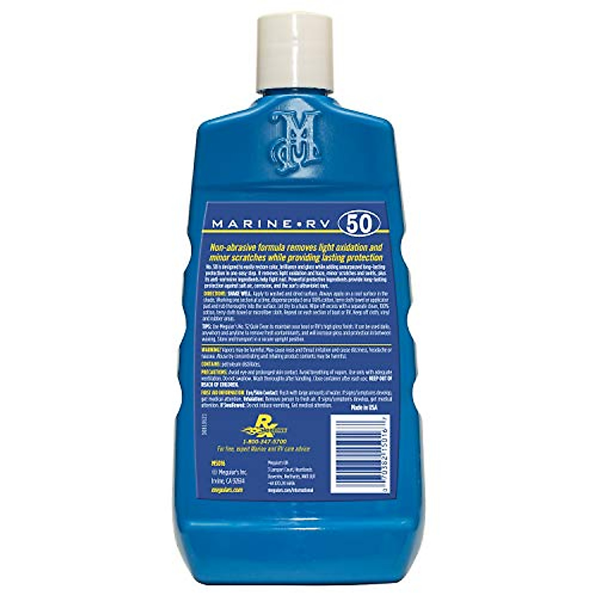 Meguiar's Marine/RV Once Step Cleaner Wax M5016 - Professional-Grade Marine Wax and RV Wax that Cleans, Polishes and Adds Wax Protection for a Long-Lasting Shine - Restores Color and Gloss, 16 Oz