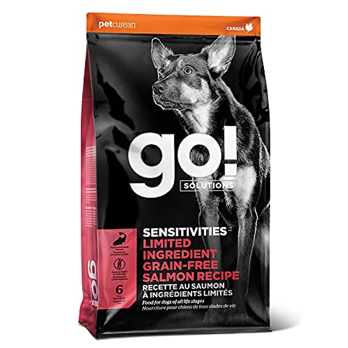 GO! SOLUTIONS Sensitivities – Salmon Recipe – Limited Ingredient Dog Food, 3.5 lb – Grain Free Dog Food for All Life Stages – Dog Food to Support Sensitive Stomachs