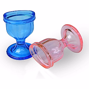 Ancient Impex Set 2 Blue And Pink Colored Eye Wash Cups For Effective Eye Cleansing - Eye Shaped Rim, Snug Fit