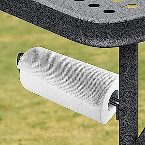 YITAHOME 6Ft Folding Grill Table, Portable 2-in-1 Design Camping Table for Grill with Mesh Desktop, Folding Table for Grill Camping Cooking BBQ Picnic, Black