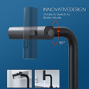 TRJIKAG Faucet Extender, 3 in 1 Sprayer Kitchen Sink Faucet Extender, Anti-Splash Kitchen Faucet Replacement Extender for Kitchen Sink, Black