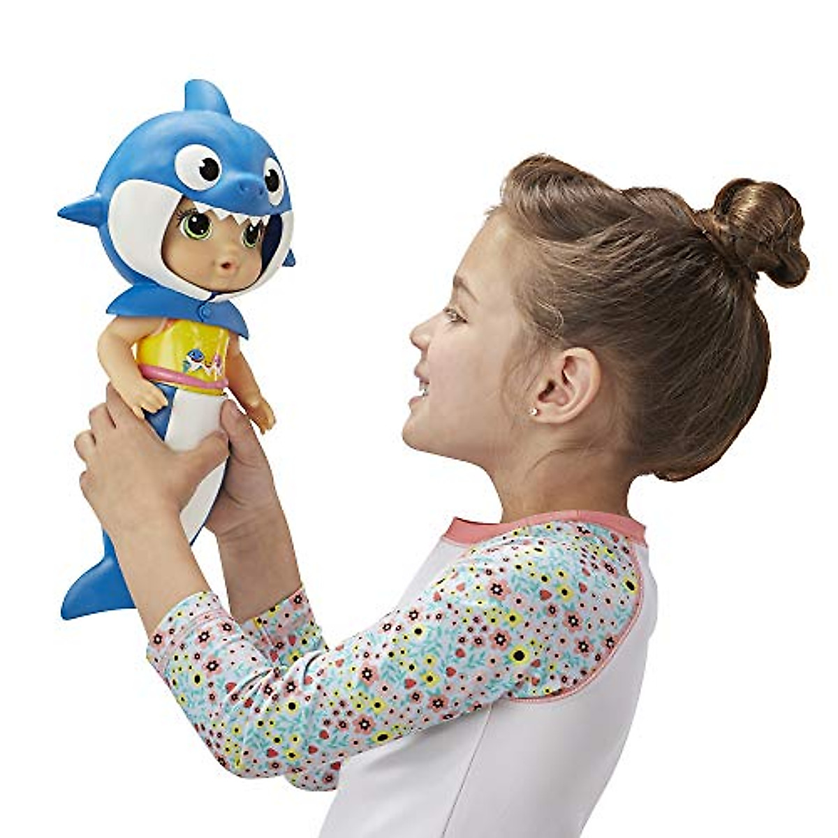 Baby Alive, Baby Shark Brown Hair Doll, with Tail & Hood, Inspired by Hit Song & Dance, Waterplay Toy for Kids Ages 3 Years Old & Up (Amazon Exclusive)