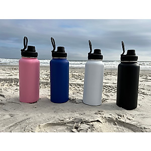 Stainless Steel Powder Coated Water Bottle 32oz (Pink)