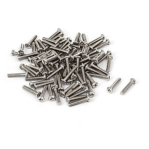 Aexit PM2x10mm Nickel Cleaning & Repair Plated Round Head Phillips Notebook Laptop Computer Computer Screws Screw 100pcs