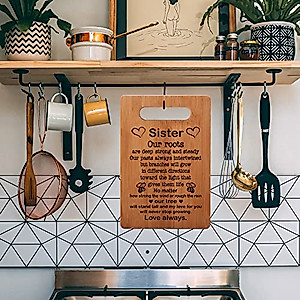 MY-ALVVAYS Sister Gifts from Sisters, Birthday Gifts for Sisters, Cutting Board Gift, 7"x11", Double-Sided Use -074