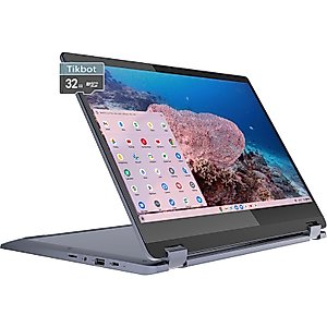Lenovo Flex3 Chromebook Touchscreen School Students - 15.6inch FHD IPS, Intel Pentium Silver N6000, USB-C, Wi-Fi 6, SD Card Reader, Chrome OS (8GB RAM | 64GB eMMC+32GB SD Card), Abyss Blue