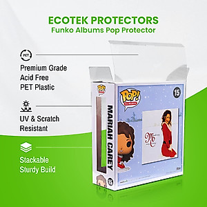 EcoTEK Protectors Albums Funko Pop Protector with Locking Tab - Crystal Clear, Heavy Duty, Acid-Free Storage Box and Display Case with Film, 0.45mm Thickness (2 pcs)