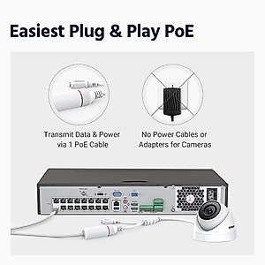 ANNKE 32 Channel 12MP PoE Network Video Recorder for PoE Security Camera, H.265+ NVR w/ 16 Ports PoE Recording, Customized Motion Areas, Supports up to 4 x 12TB Hard Drive (Not Included)