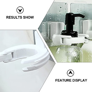 UKCOCO 6pcs Adjustable Bottle Hanger Bottle Holder for Hand Holder Adjustable Hitch Sponge Holder Wall Mounted Shampoo Holder Dish Rack White Body Wash Plastic Water Bottle