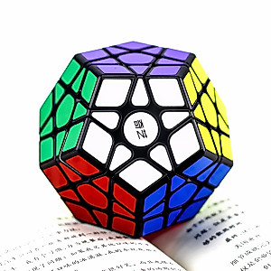Megaminx Speed Cube, Pentagonal Dodecahedron Cube Puzzle Toy (Qiheng Black)