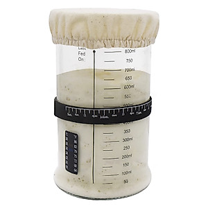 Vencer Elastic Cloth Jar Covers,100% Cotton Stretchy Cloth Covers for Wide Mouth Jar,Set of 4,VHF-017