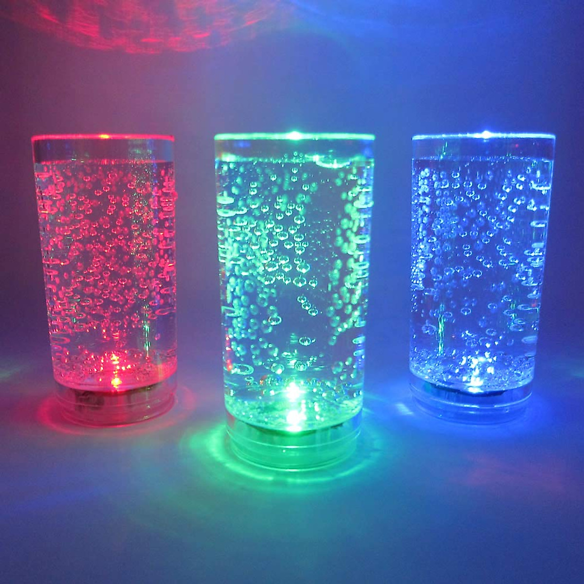 Light Up Glowing Shooter Glasses (Set of 12) - Light Up LED Shot Glasses - Assorted Color Mix in Red, Blue and Green