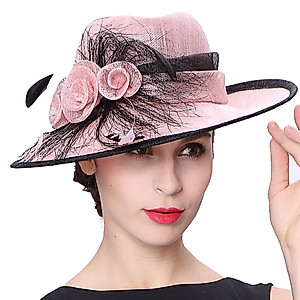 Koola's hats Women 3 Layers Sinamay Kentucky Derby Church Sun Summer Hats