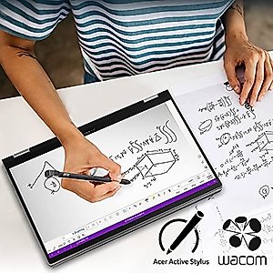 Acer Spin 3 Convertible Laptop | 14" 1920x1080 IPS Touch Display | Intel Core i5-1235U | Intel Iris Xe Graphics | 8GB LPDDR4X | 512GB PCIe Gen 4 SSD | WiFi 6 | Dockable Active Stylus | SP314-55N-53GS