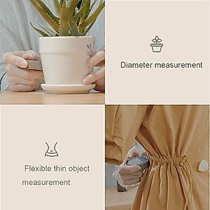 HomeMagician 324 Ft Electronic Digital Tape Measure with LCD Display Digital Ruler Rechargeable Small Smart Long Distance Rolling Measuring Tool for Flat Curved Diameter Odd Shape High Precision Gifts