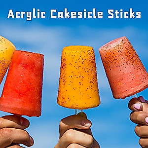 Romooa 30 Pieces Acrylic Sticks Reusable Cakesicle Sticks Cake Pop Mold Mirror Ice Pop Sticks Ice Cream Cakesicle Mold for Home Cake Candy Gifts Party Craft (4.5 Inches, Transparent)