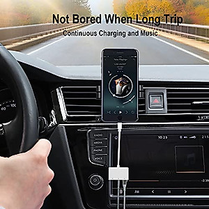 Real-EL, Lightning to Headphone Adapter 3.5mm Jack Headphone Adapter 3 in 1 Earphone and Charging Splitter for iPhone 1211SEXSXRX87 and iPad