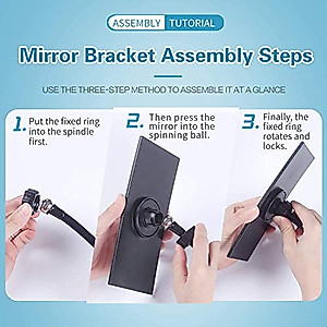 Clip On Security Mirror, Computer Rearview HD Mirror, Convex Cubicle Mirror for Personal Safety and Security Desk Rear View Monitors or Anywhere (6.69" x 2.95" Rectangle)