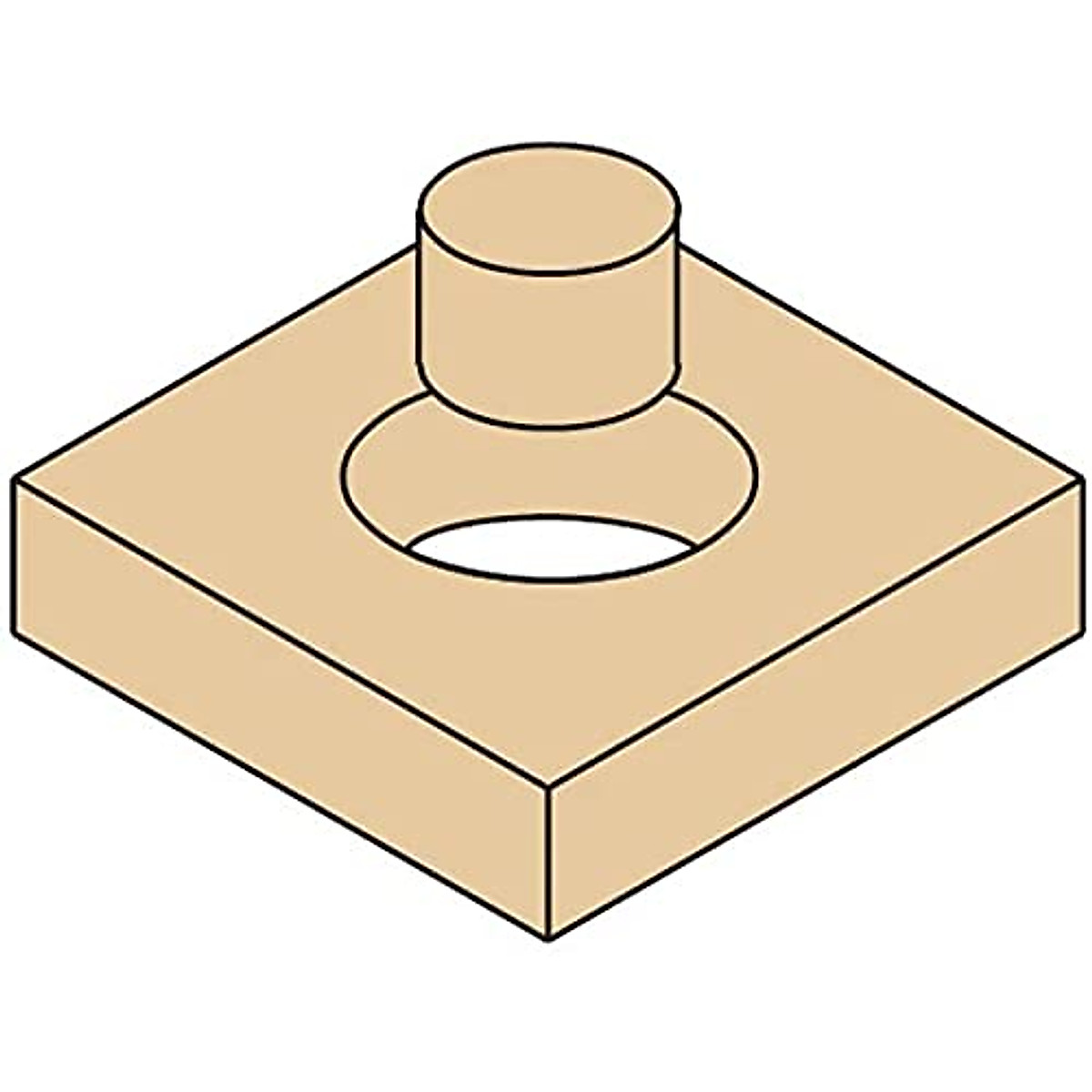 MINGRUI Wood Plug Hole Cutter Tenon Dowel and Plug Drill Woodworking Cutter Tenon Woodworking Furniture Making Carpentry Tool (35mm Drill Inner bore)