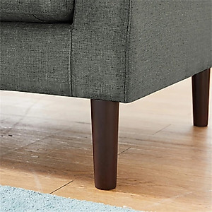 FANCUF 72" Sectional Sofa Left Hand Facing with 2 Pillows Suitable for Liveing Room Dark Grey Fabric