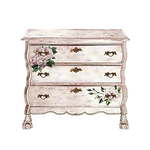 Delicate Roses Rub On Transfer Cute, Beautiful Home Decor Transfers Redesign with Prima, Cute Furniture and Craft Decals, Includes 3 Sheets (3 Unique Designs)