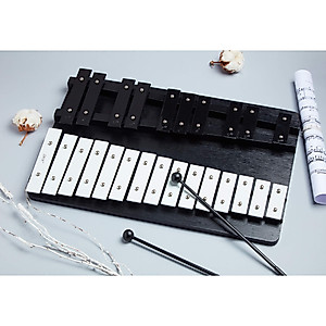Large Xylophone 25 Notes Chromatic Glockenspiel, Bag, Sheet Music Cards, 45-song Ebook