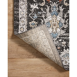Loloi II Odette Collection ODT-04 Charcoal/Multi 5'-3" x 7'-9" Area Rug