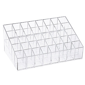 HBlife Lipstick Holder, 40 Spaces Clear Acrylic Lipstick Organizer Display Stand Cosmetic Makeup Organizer for Lipstick, Brushes, Bottles, and More
