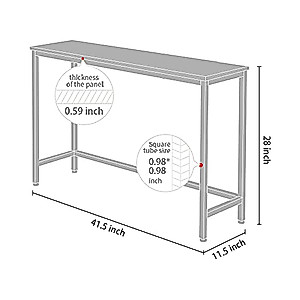 AZL1 Life Concept Console Table, Sofa Table for Living Room，Hallway，Entryway, Entrance Hall, Corridor - Wood Look Metal Frame