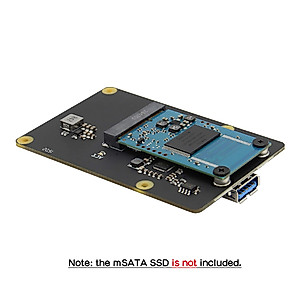 Geekworm for Raspberry Pi 4 mSATA SSD Adapter X857 V2.0, mSATA SSD Expansion Board USB3.0 Module Compatible with Raspberry Pi 4 Model B UASP Supported ONLY