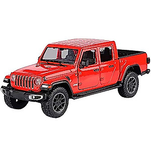 Motormax Toy 2021 Gladiator Overland (Closed Top) Pickup Truck Red 124-127 Diecast Model Car by Motormax 79365