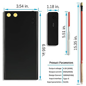 Spot Welder Rechargeable Upgraded Enhanced Spot Welding Machine 6700Mah Battery for Energy Storage Protable Spot Welding Equipment with USB Fast Charging