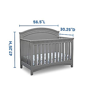 Simmons Kids SlumberTime Emma Convertible Crib N More, Grey