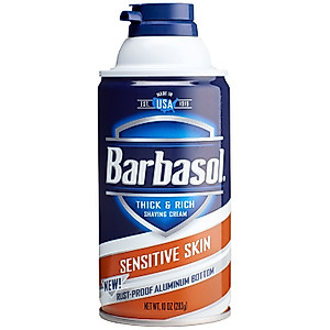Barbasol Sensitive Skin Thick and Rich Shaving Cream, 10 Ounce