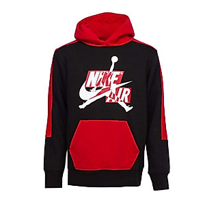 Nike Air Jordan Kids' Boys' Jumpman Classics Pullover Hoodie (Small, Black)