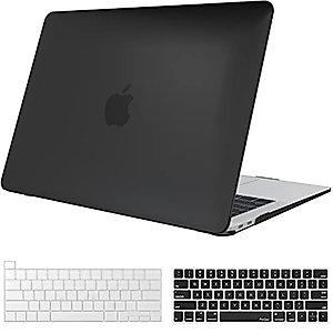 ProCase MacBook Pro 13 Case 2019 2018 2017 2016 Release A2159 A1989 A1706 A1708, Hard Case Shell Cover and Keyboard Skin Cover for MacBook Pro 13 Inch with/Without Touch Bar -Black