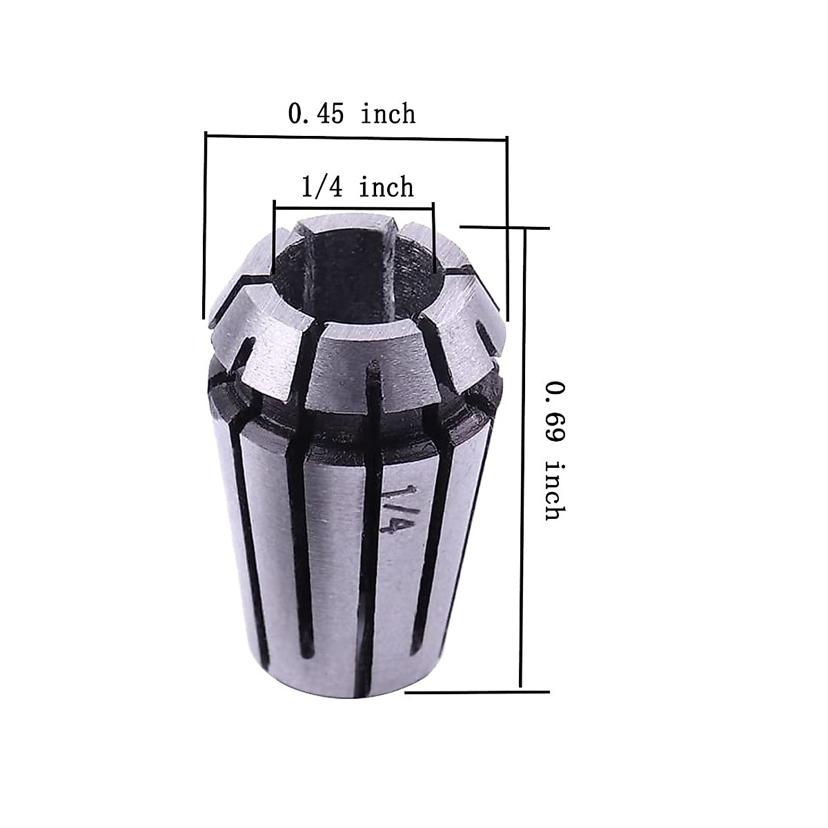𝐋𝐮𝐨 𝐤𝐞 ER11 Spring Collet Nut Set - AAA Level High Precision ER11 1/4 Inch Collet Chuck + ER11 Clamping Nut for CNC Engraving Mechine/Lathe Milling Tool