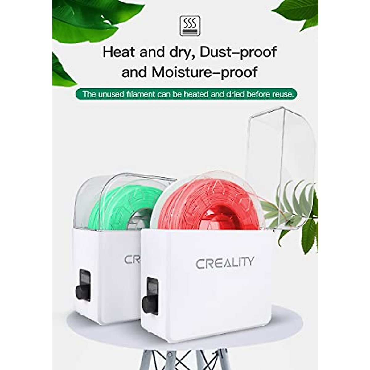 Official Creality Filament Dry Box, Dust-Proof and Moisture-Proof, Keeping PLA 1.75 Filaments Dry During 3D Printing, Filament Holder, Spool Holder, Filament Dryer, Storage Box 3D Printer Accessories