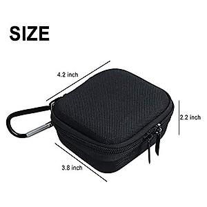 Geiomoo Compatible with Beats Fit Pro Headphone Hard Carrying Case Cover, Portable Shockproof Travel Protective Bag with Carabiner (Black)