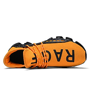 XIANV Men Trail Running Shoes Breathable Sport Athletic Tennis Walking Shoes (Yellow, Numeric_10)