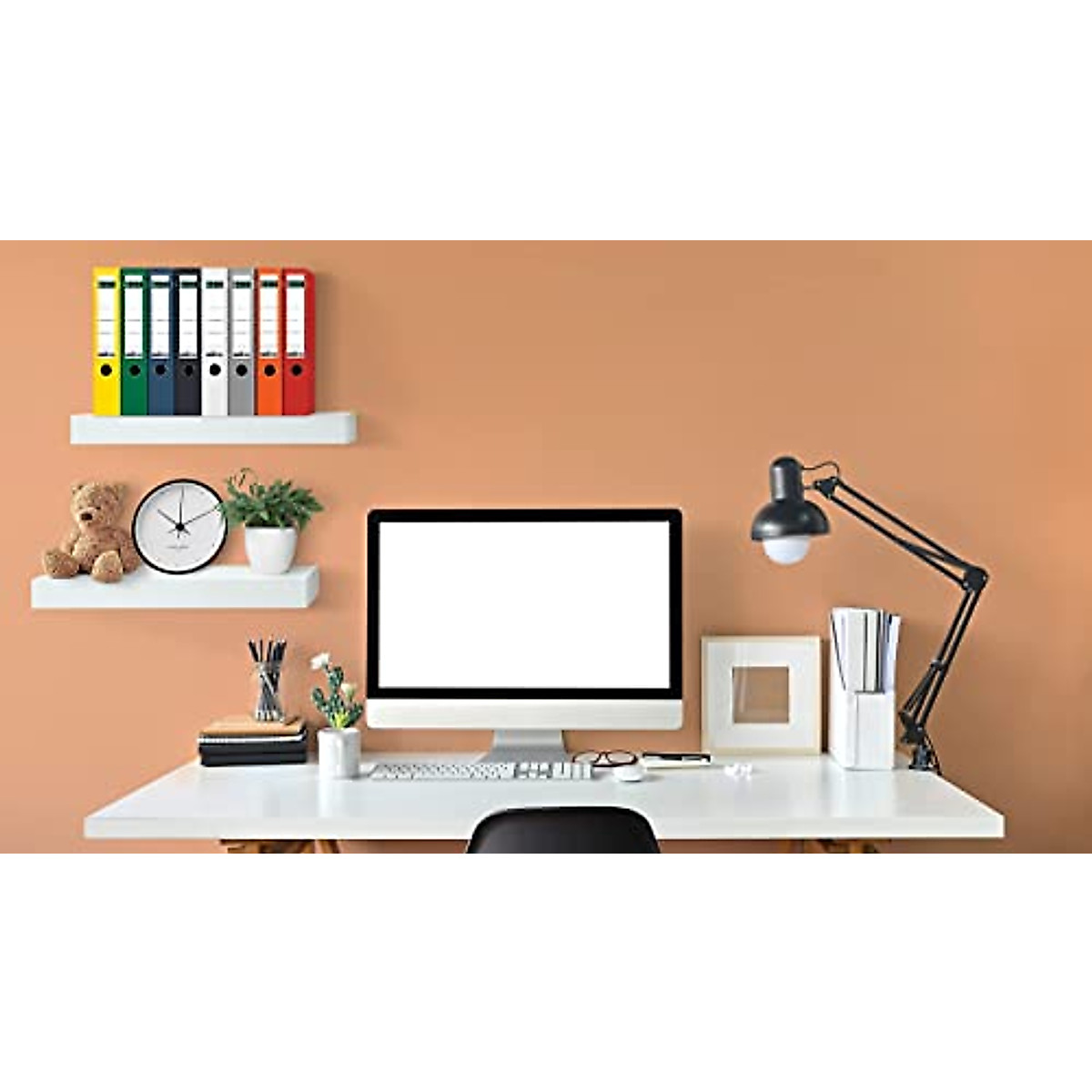 Floating Shelf with Drawer, Floating Nightstand for Bedroom 16” Wall Shelf, White Floating Shelf with Storage, Floating Shelf for Office Bathroom Floating Bedside Table (White Wood)