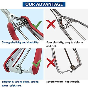 HEGO YUM Cookie Scoop,Ice Cream Scoop,3PCS Stainless Steel 1.5/2/3Tablespoon ice cream scooper,Red Rubber Grips Design,Durable and Effortless,for Ice Cream,Melon Baller and Baking(20#M/30#L/40#L)