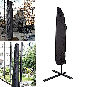 FLR Umbrella Cover with Zipper Outdoor Waterproof Dustpoof Lightweight Patio Umbrella Parasol Covers Offset Umbrella for 7-11ft Outdoor Garden Beach Umbrellas-Easy to Use