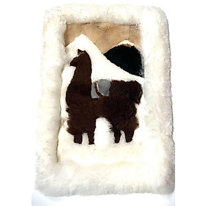 Alpaca Fur Rug Llama Designs from Peru, Artisanal Alpaca Fur Inspired Peru's Rich Culture