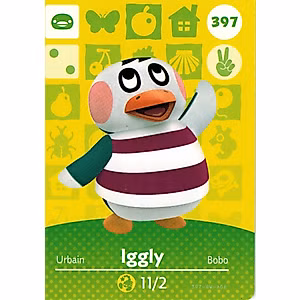 Nintendo Animal Crossing Happy Home Designer Amiibo Card Iggly 397/400 USA Version