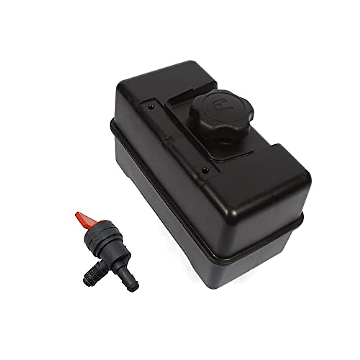 Replacement 691993 Fuel Tank for Briggs and Stratton for Troy-Bilt for Garden Way Chipper Shredder 4-quart Gas Tank with Cap and Shut Off Valve