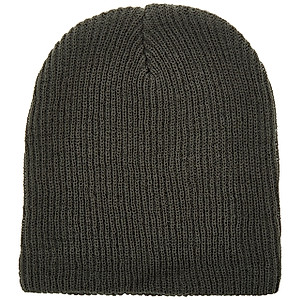NEFF mens Daily Beanie, Warm, Slouchy, Soft Headwear Beanie Hat, Charcoal, One Size US