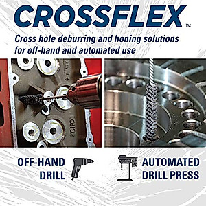 Weiler 34311 Crossflex Standard Duty Bore Brush, 6MM Dia, 120SC with Collet