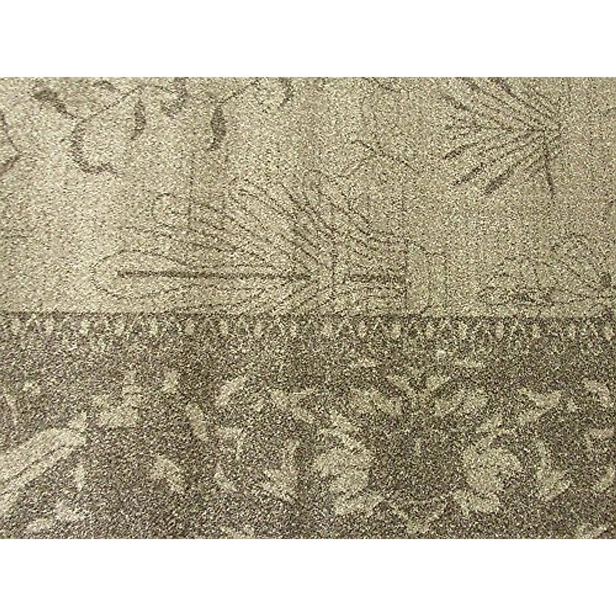 Unique Loom La Jolla Collection Farmhouse, Contemporary, Botanical, Traditional, Vintage Area Rug, 9 x 12 ft, Light Brown/Dark Brown