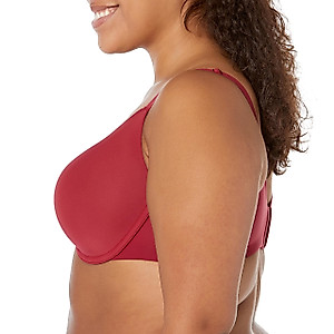 Amazon Essentials Women's Full Coverage Bra, Pack of 2, Burgundy/Chocolate, 40C